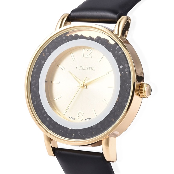 Strada | Accessories | Black Strada Watch And Bracelet Set | Poshmark